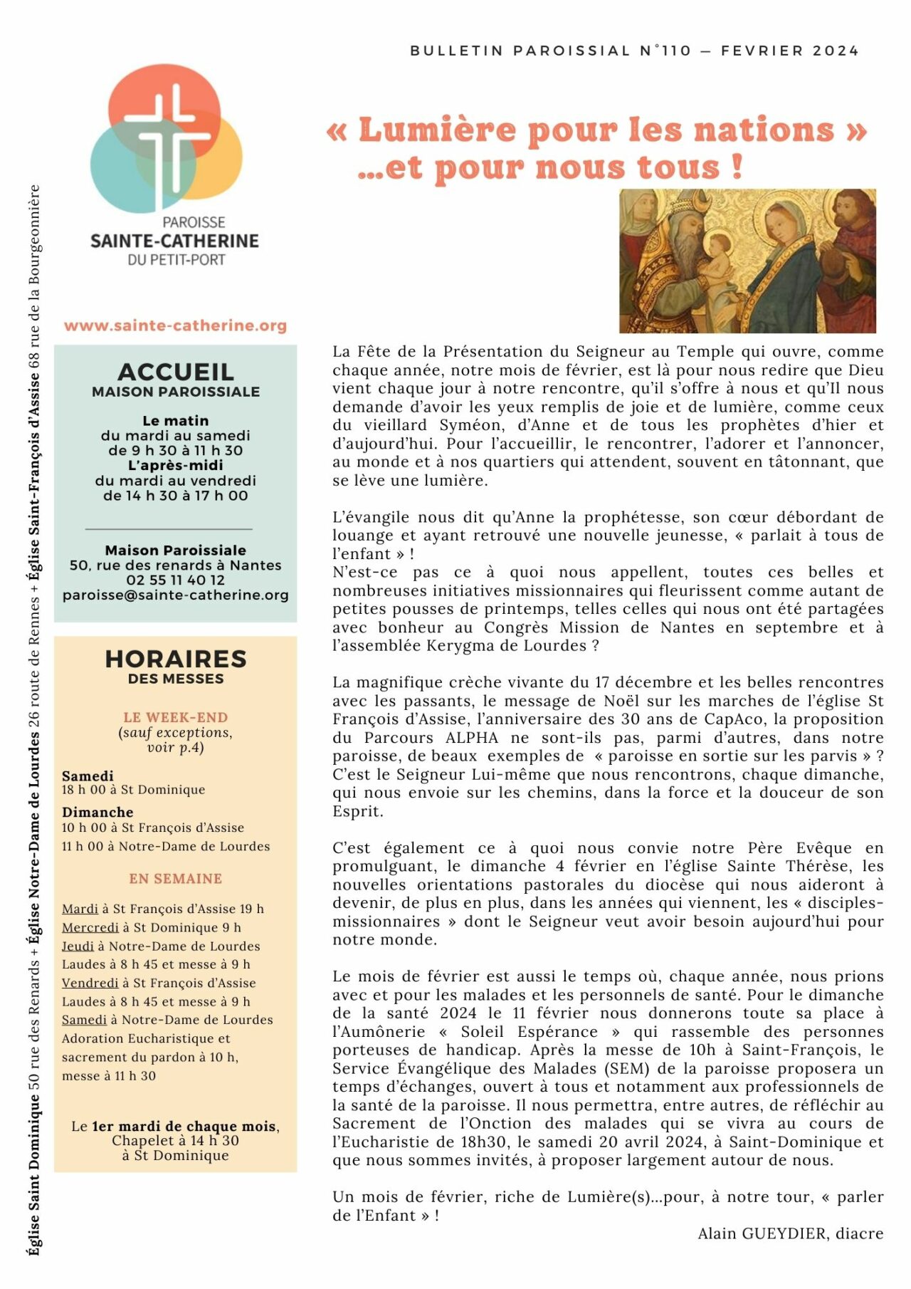 Bulletin du mois de Février 2024 - Paroisse Sainte-Catherine du petit-port